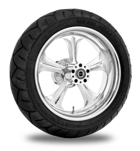 Performance Machine 17" Rear Chrome Wrath Wheel 200 Tire Package Harley ...
