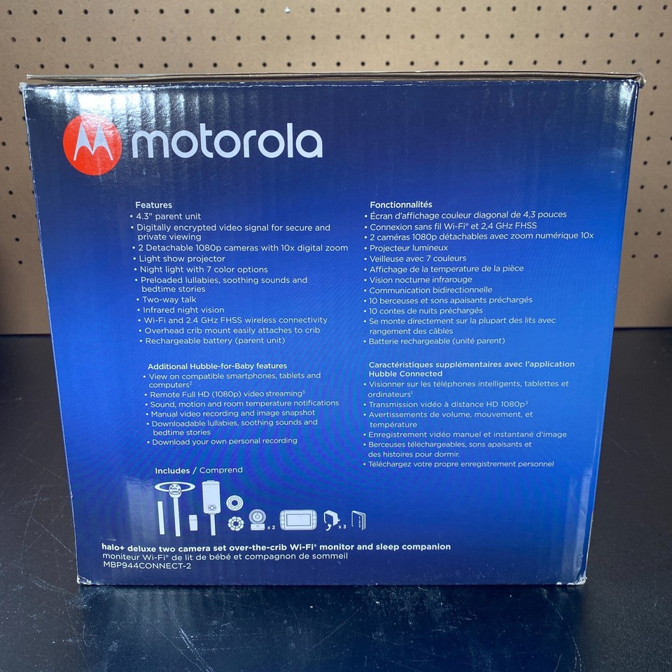 Motorola Halo+ Deluxe Baby Monitor – Two Infant Wi-Fi Cameras with ...