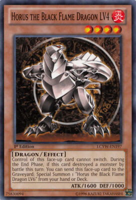 1x (EX) Horus the Black Flame Dragon LV4 - LCYW-EN197 - Common ...