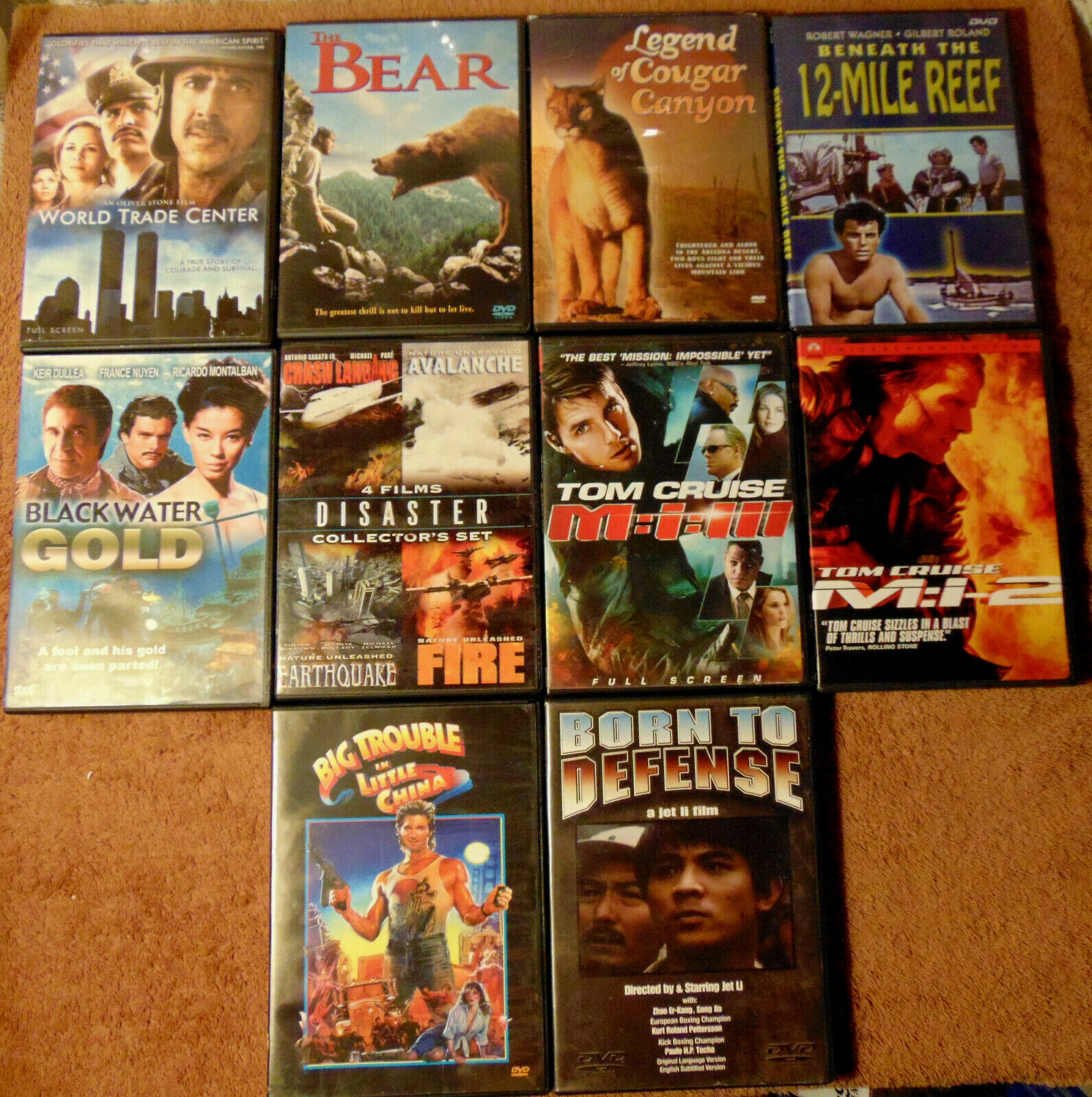 Lot of 10 ACTION - ADVENTURE THRLLER DVDs - Big Trouble in Little China ...