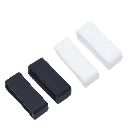 2 Pack Silicone Watch Strap Band Loop Hoop Retainer Buckle Holder Ring ...