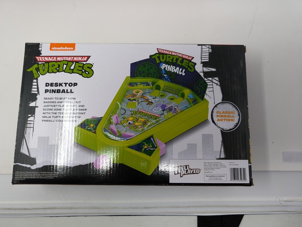 Teenage Mutant Ninja Turtles Table Top Desktop Pinball Nickelodeon New ...