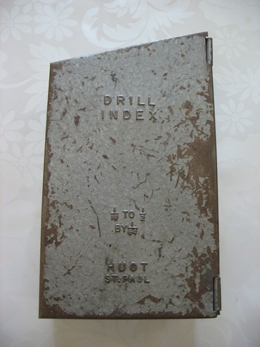Vintage Huot Empty Metal Drill Index Box w/ No Bit Holders / St. Paul ...