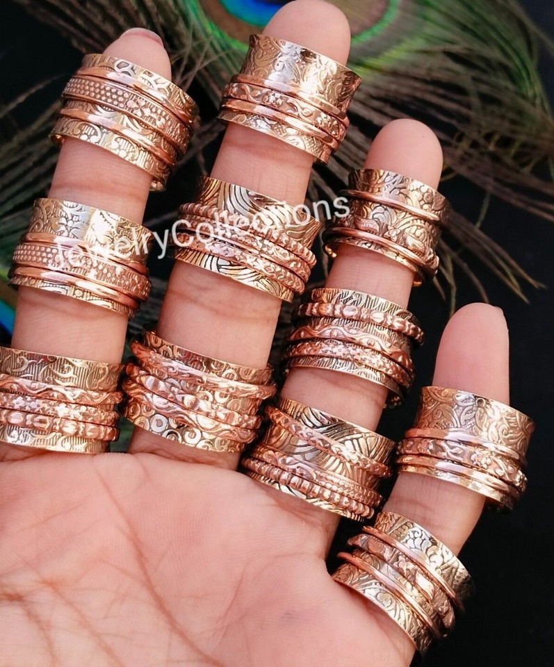 Pure Solid Copper Rings Wholesale Lot Copper Rings Lot Copper Rings Jewelry B5 | eBay