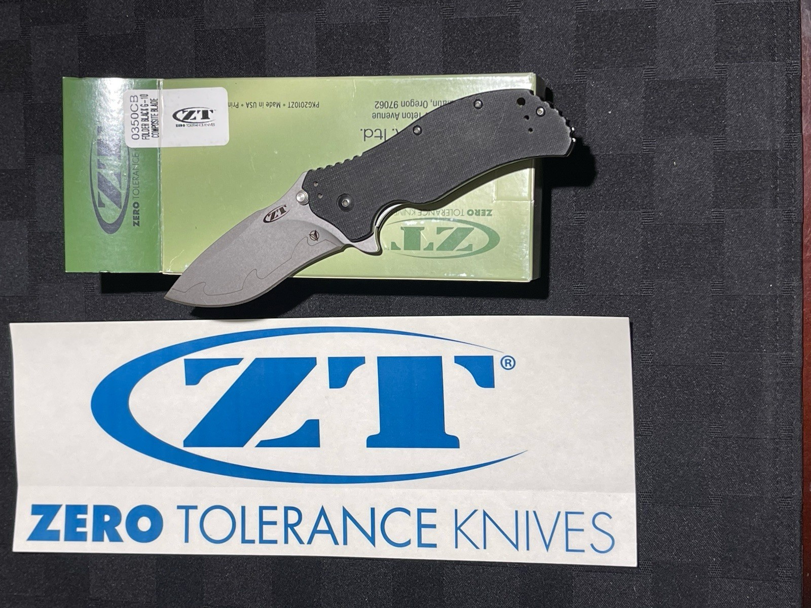 Zero Tolerance Model 0350CB Assisted 3-1/4" Composite El-Max Blade ...