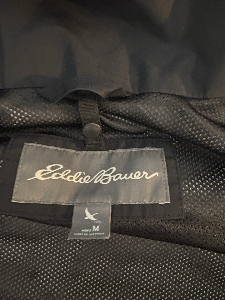 Eddie Bauer Weather Edge Rain Coat Jacket Hooded Mens Size Medium ...