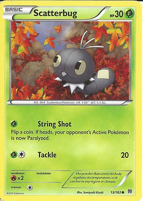 13/162 Scatterbug Common: Pokemon Trading Card Game XY-08 Break Through ...