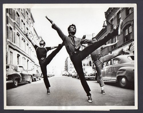 GEORGE CHAKIRIS handsome actors dancing WEST SIDE STORY Orig Photo NYC ...