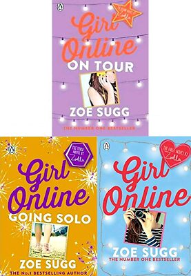 Zoe Sugg Girl Online Series 3 Books Collection Set Going Solo, On Tour ...