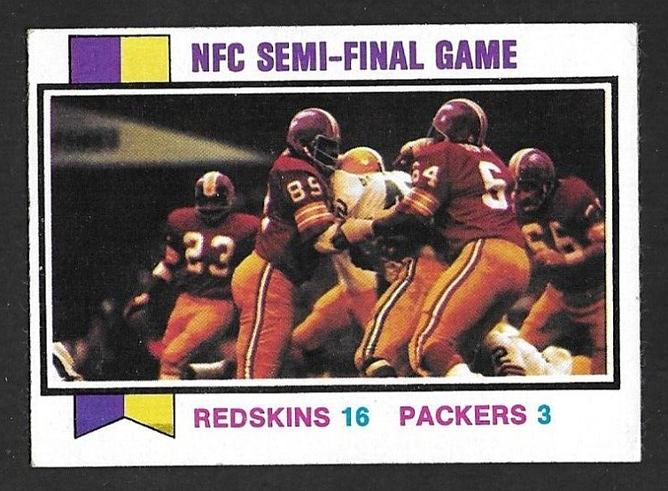 1973 Topps NFL Football #135 NFC Semi-Final, Washington Redskins ...