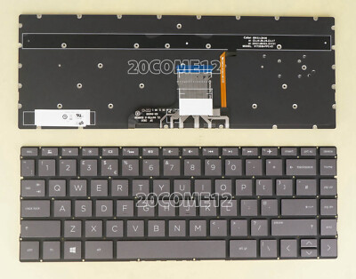 New for HP ENVY X360 13-ar 13-ar0000 Series Keyboard UK Backlit gray ...