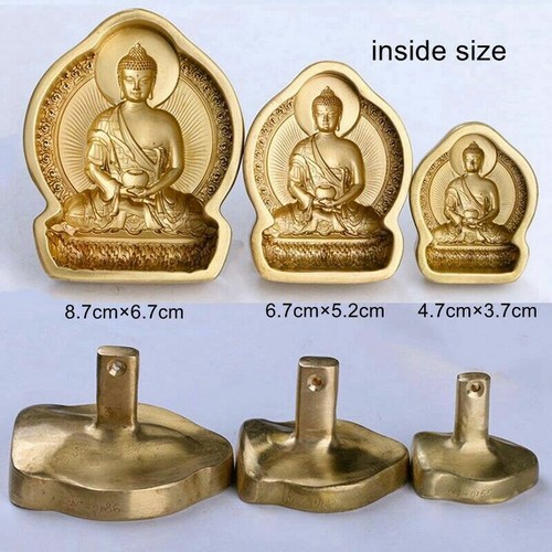 3.4" 8.7cm copper Sakyamuni buddha tsatsa mould Gotama statue mold | eBay