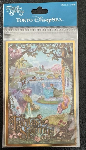 Disney Fantasy Springs Postcards 4-Pack - Frozen, Rapunzel, Peter Pan ...