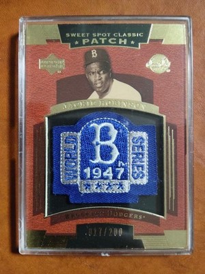 MLB Jackie Robinson 1947 Patch 2007 Upper Deck Sweet Spot Used | eBay