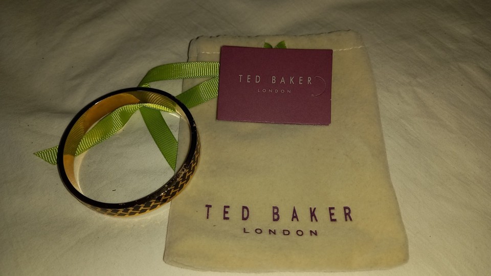 Ted Baker Solid Enamelled Bangle.Black/Gold. Brand New | eBay UK