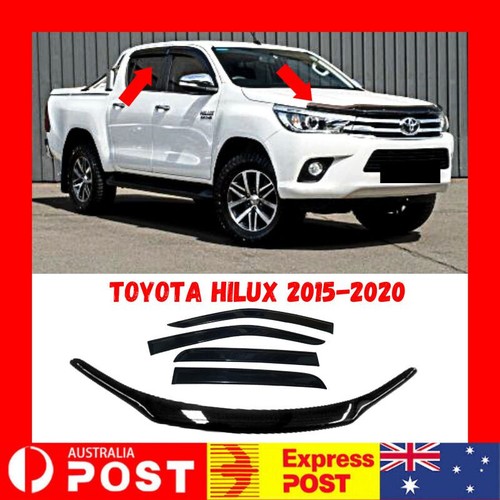 Tinted Bonnet Protector Guard & Weathershields fits Toyota Hilux Ute ...
