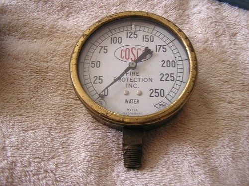 Vintage Cosco Fire Protection Inc. Water Gauge Marsh Instrument Co. | eBay