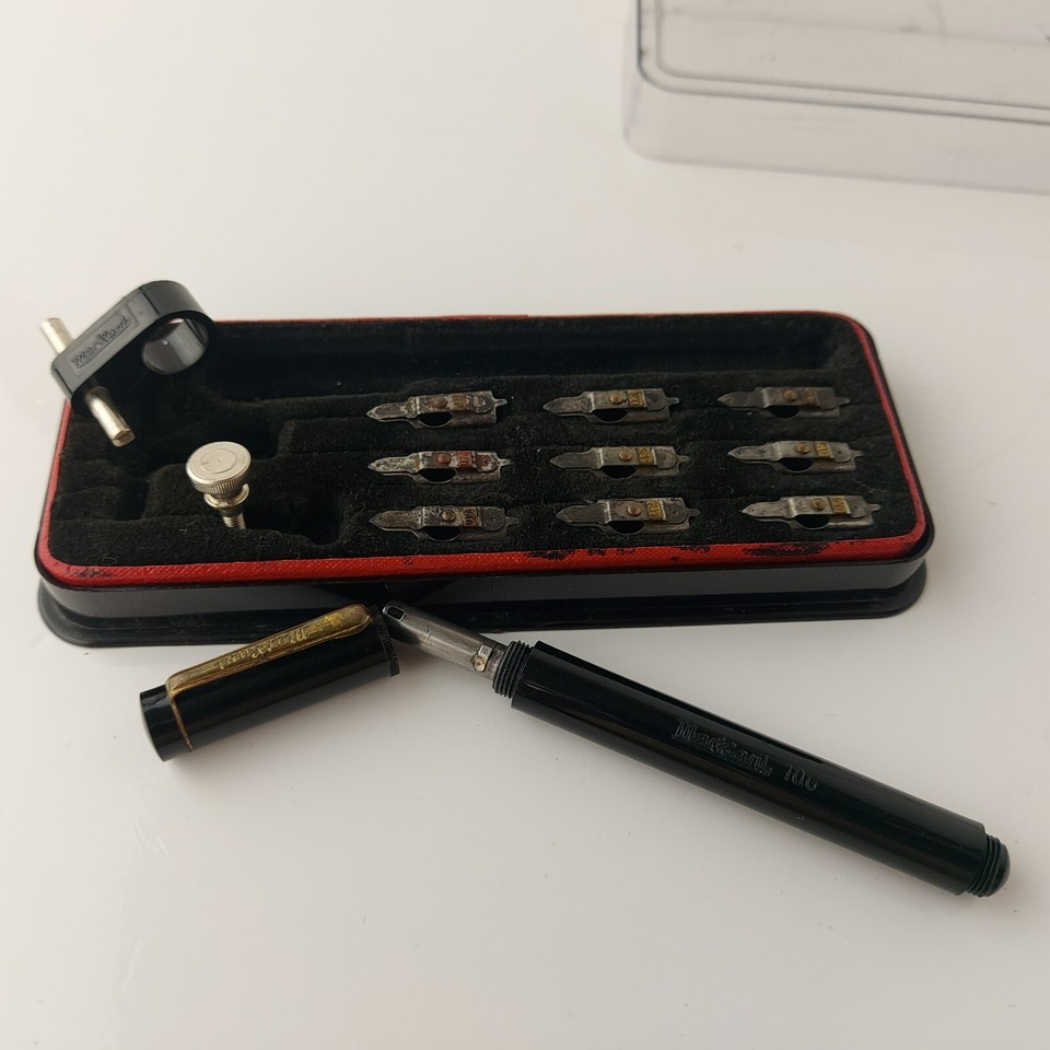 Vintage Calligraphy Set MARKANT 100 Graphos Dip Pen 9 Nibs Drawing ...