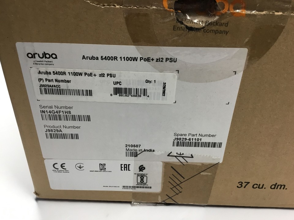 HPE Aruba 5400R 1100W PoE+ zI2 PSU / J9829A / New | eBay