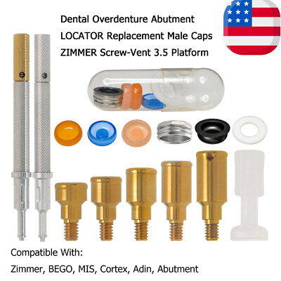 Dental Zimmer Locator Abutment PAØ3.5mm 1-5mm Implant Retention Caps ...