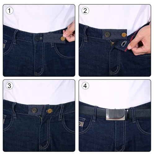 6 Pieces Jeans Waist Extender Jeans Pants Extender Blue Jean Button ...