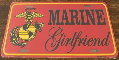 Marine Girlfriend Booster License Plate USMC Marine Corps | eBay