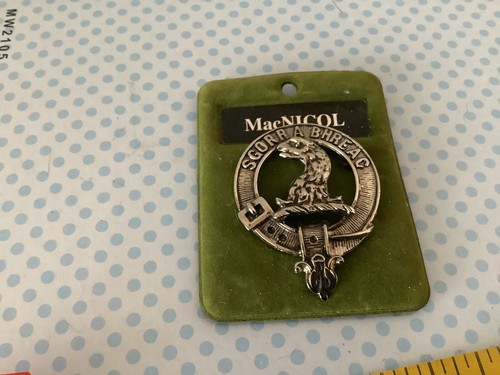 Scottish Clan Crest Badge MacNicol Pewter Brooch Pin | eBay