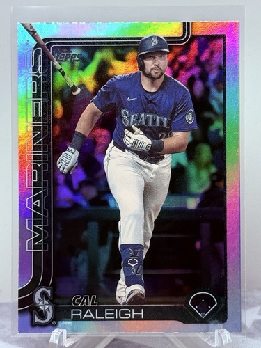 2025 Topps Series 2 #603 Cal Raleigh - Seattle Mariners Rainbow Foil ...