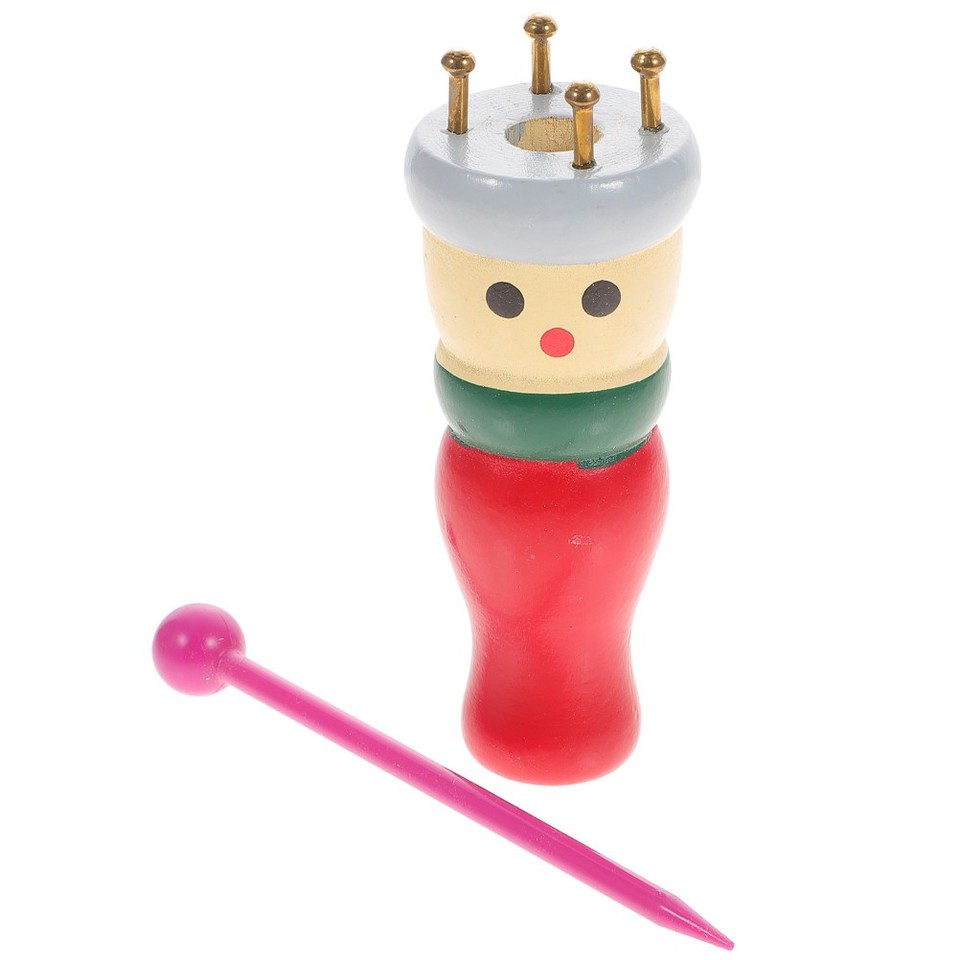 Wooden Knitting Doll Wool Knitter Yarn Craft Tool With Needle For Kids ...