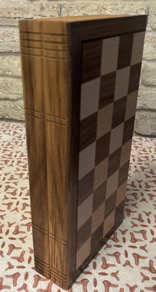 Hey! Play! Premium Wooden Chess Set - 12” Portable Folding Travel Chess ...