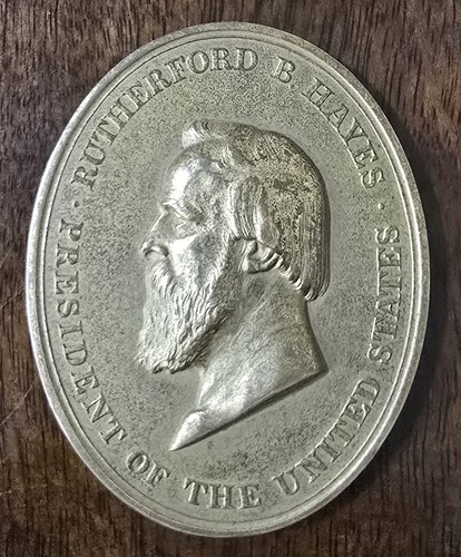 GEORGE T. MORGAN RUTHERFORD B. HAYES BRONZE INDIAN PEACE MEDAL COIN ...