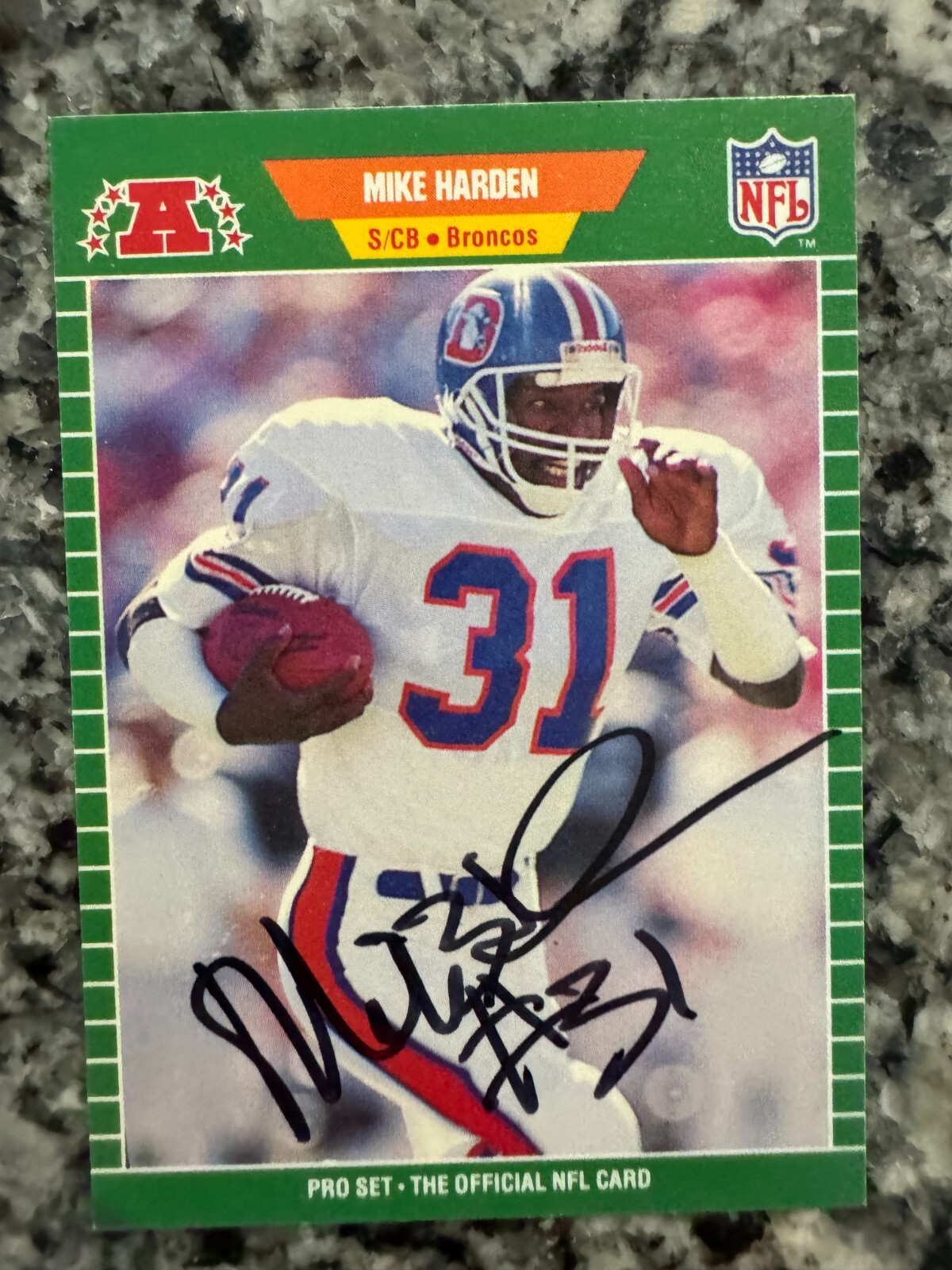 Mike Harden Signed DENVER BRONCOS Card 1989 Pro Set | eBay
