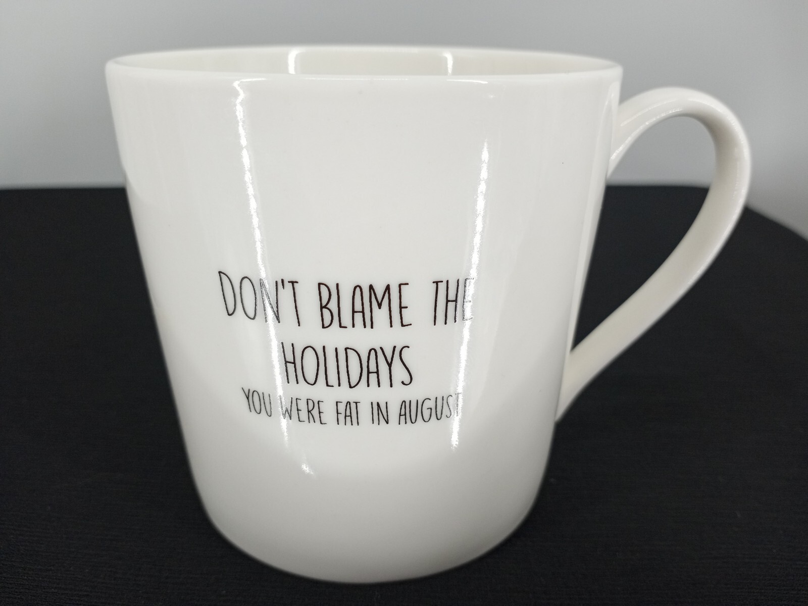 SIPS Drinkware White Black Don't Blame the Holidays 12 oz Coffee Tea ...