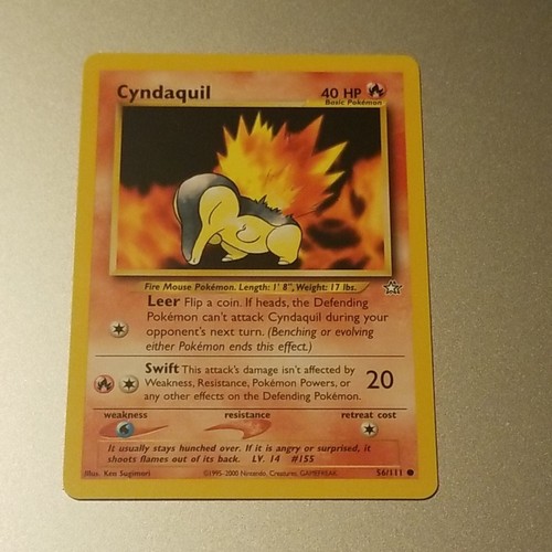 Cyndaquil 56/111 - Neo Genesis - VINTAGE WotC Pokémon Card - UNLIMITED ...