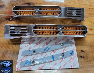 Peterbilt 389 front jj fender bracket polished aluminum USA made 009-02 ...