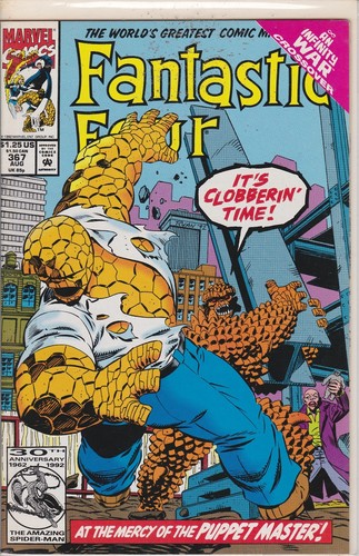FANTASTIC FOUR ITS CLOBBERING TIME AUG #367 MARVEL COMIC BOOK | eBay
