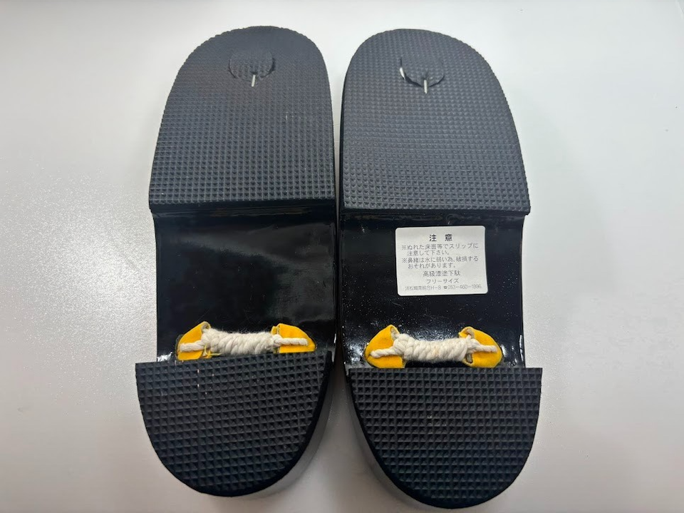 "Geta" Japan wooden lacquered sandals handmade US size 6, Japan 23cm ...