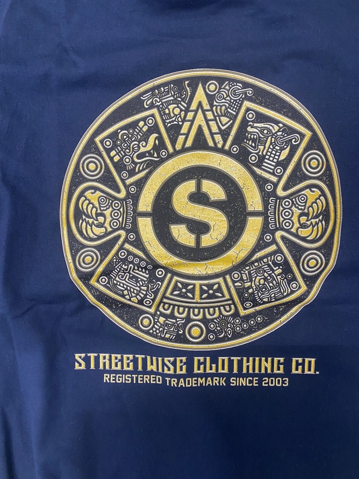 Mens size Large streetwise clothing navy azteca s/s shirt | eBay