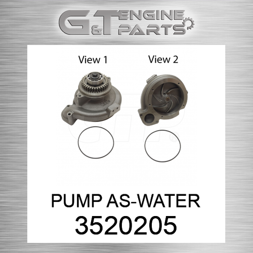3520205 PUMP AS-WATER (352-0206,10R-2129) fits CATERPILLAR (NEW ...
