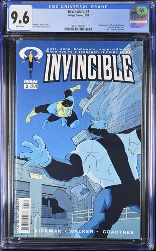 Invincible #2 CGC 9.6 1st appearance of Robot, Rex Splode, Atom Eve ...