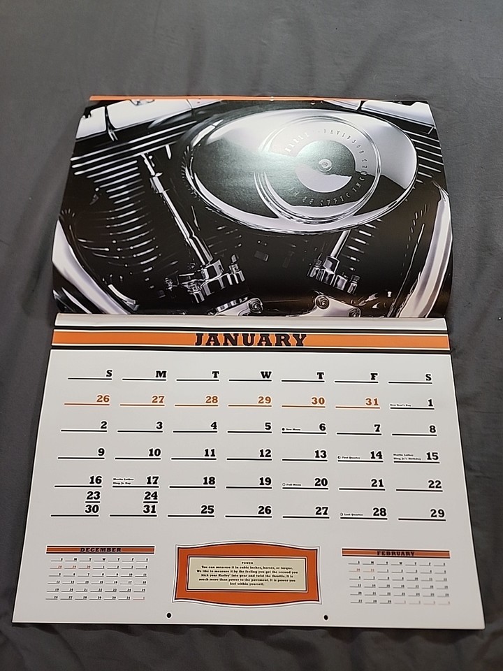 The Harley Davidson Year 2000 Wall Calendar All Model LARGE (20"x14 ...