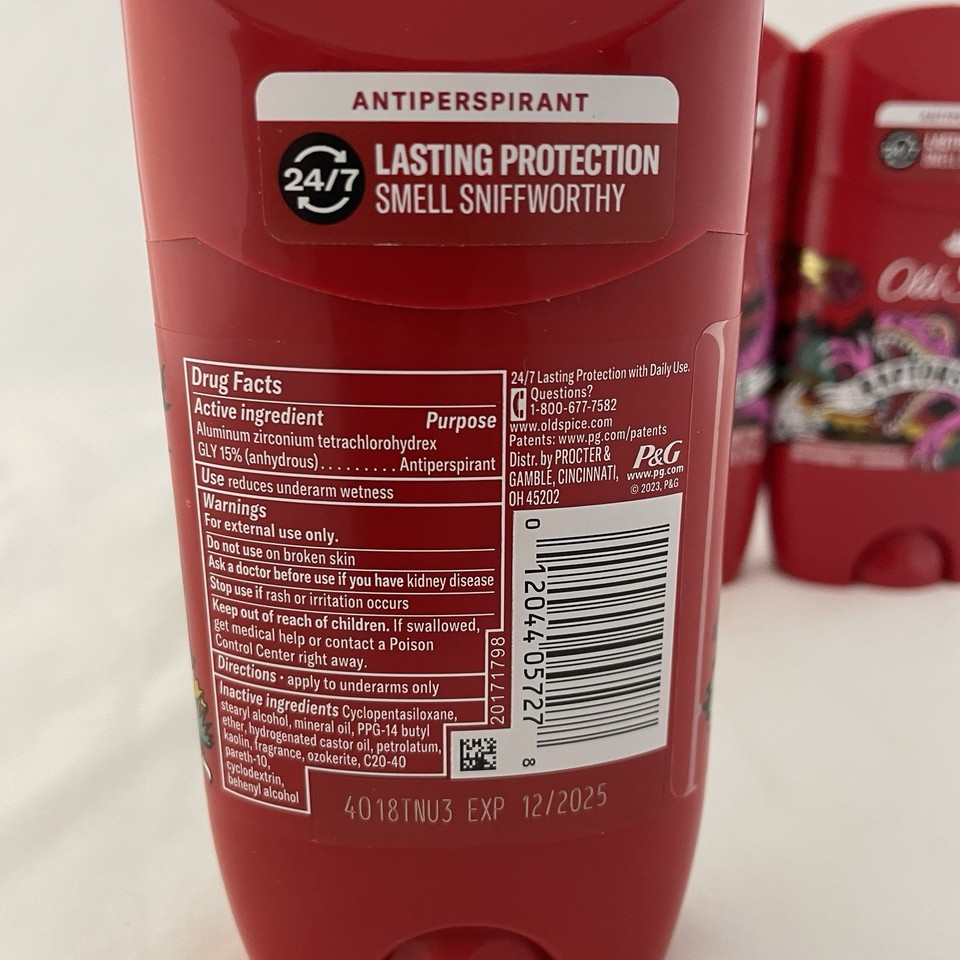 4 x Old Spice RAPTORSTRIKE Antiperspirant & Deodorant 24/7 Lasting 2 ...