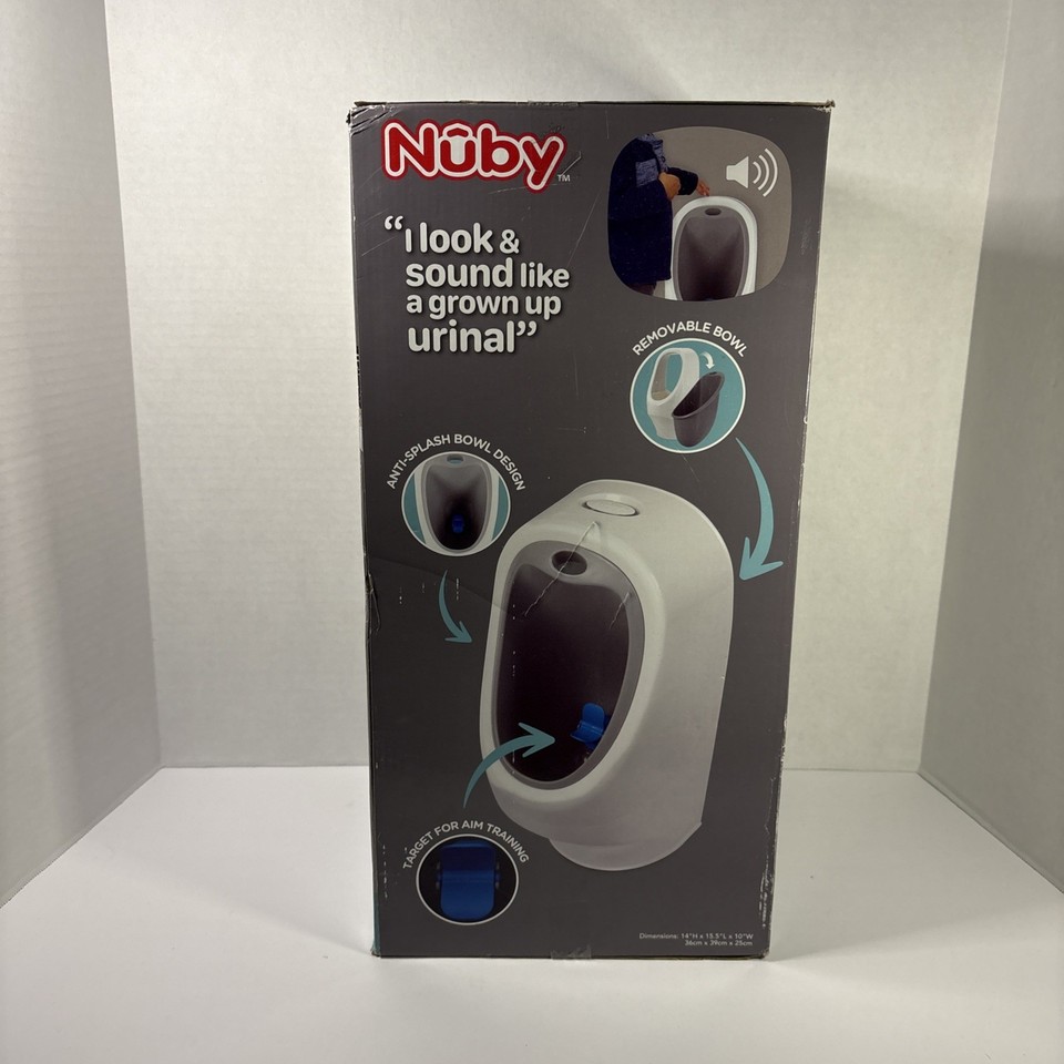 Nuby My Real Urinal Training Toilet with Life-Like Flush Button and ...