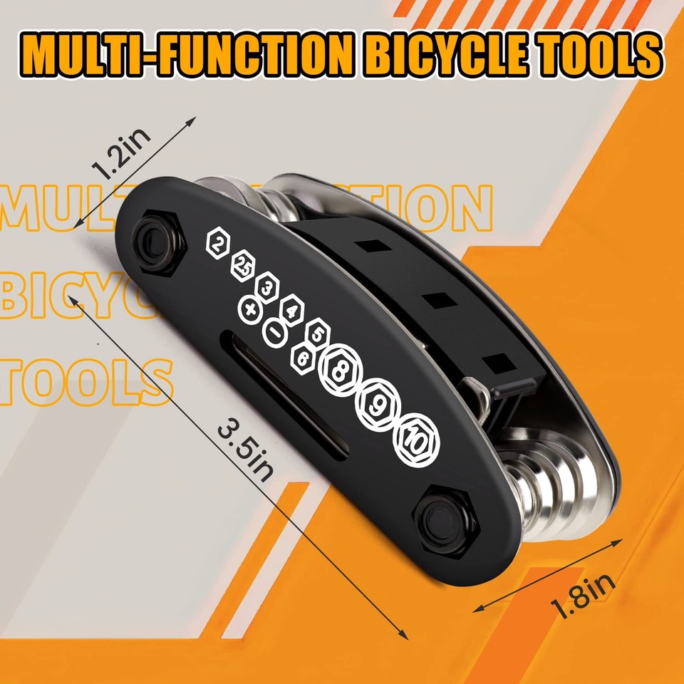 Bike Repair Tool Kit, 16 in 1 Bicycle Multitool Bike Tools Kit with Bike Tire... | eBay