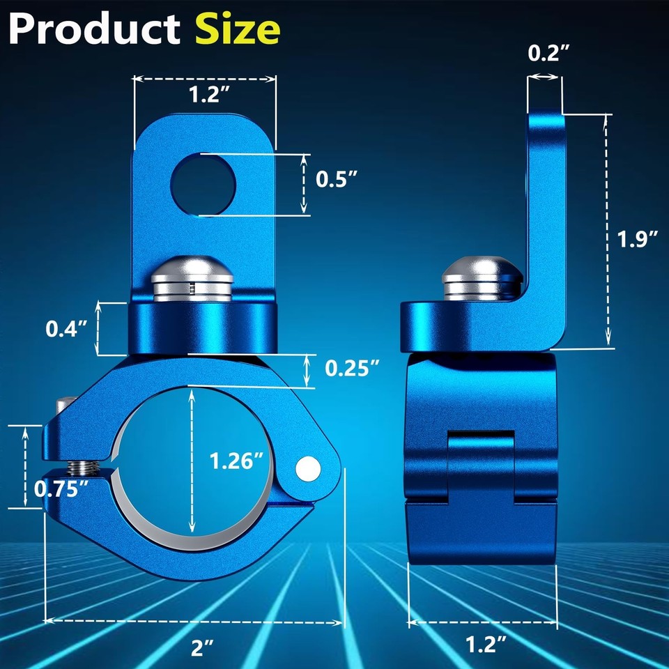 1 PCS Quad ATV Roll Light bar Mounts, Aluminum Alloy Light Bar Mounting ...