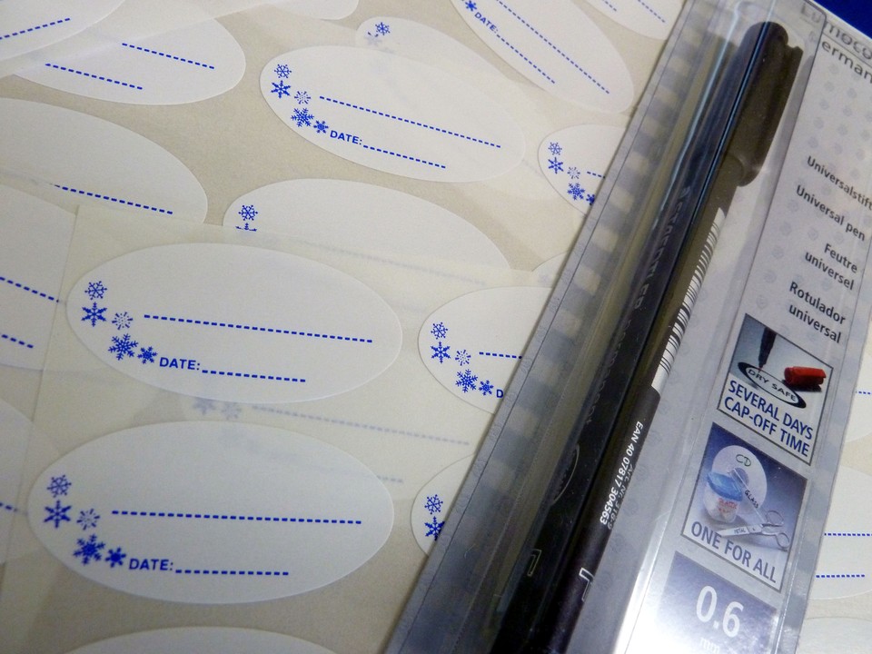 Self-Stick Deep Freeze Freezer Labels, Stickers for Frozen Food ...