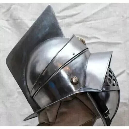 18GA SCA LARP Medieval Gladiator Helmet III Brass Reenactment helmet ...