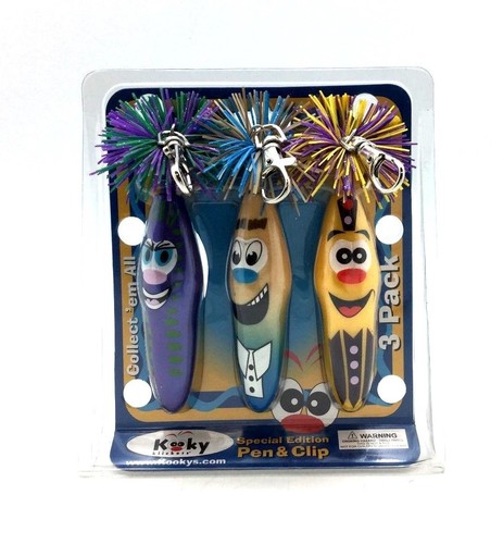 KOOKY KLICKERS 3pk KREW 8 Thor Buckminster Romulus Special E GIFT PENS ...