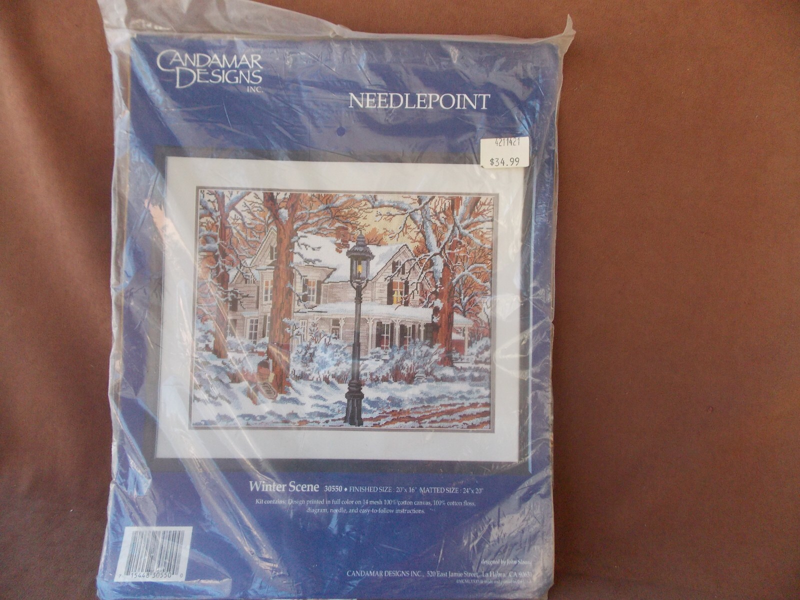 Winter Scene Needlepoint Kit 30550 Candamar Designs NIP | eBay