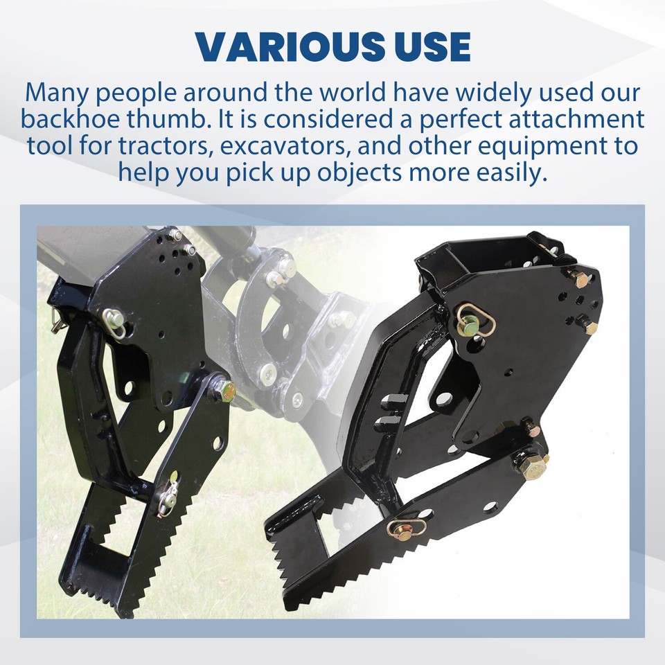 Backhoe Thumb Excavator Universal Claw Tractor For Kubota Mahindra ...